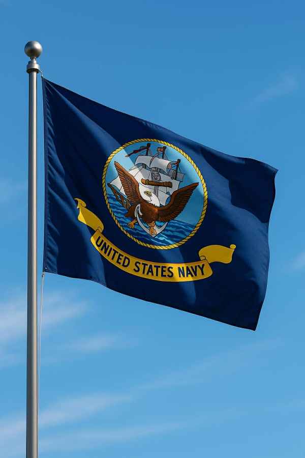 12 x 18 US navy embroided Garden Flag – All American Flag Store